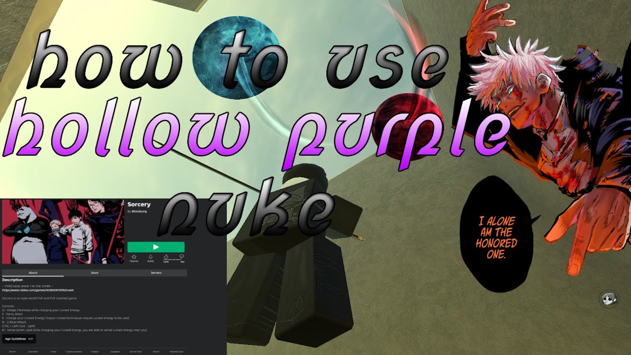 HOW TO DO HOLLOW PURPLE NUKE!! (SORCERY) - YouTube