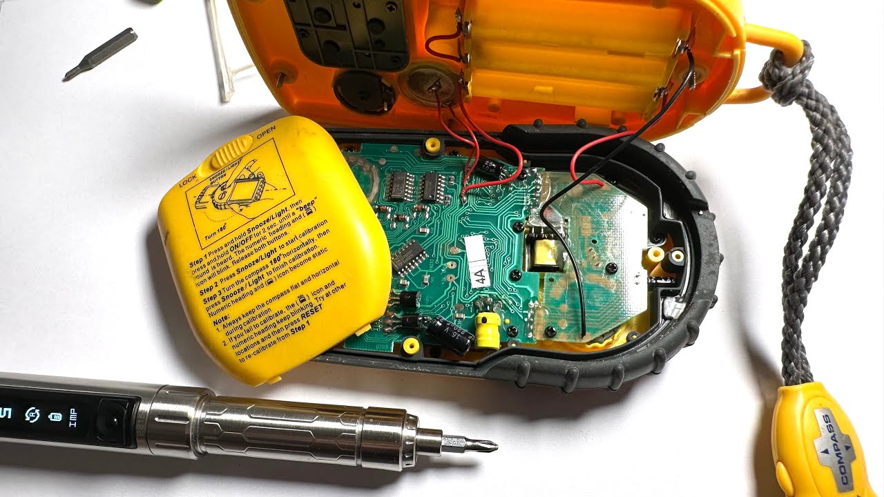 Digital compass repair and disassembly - YouTube