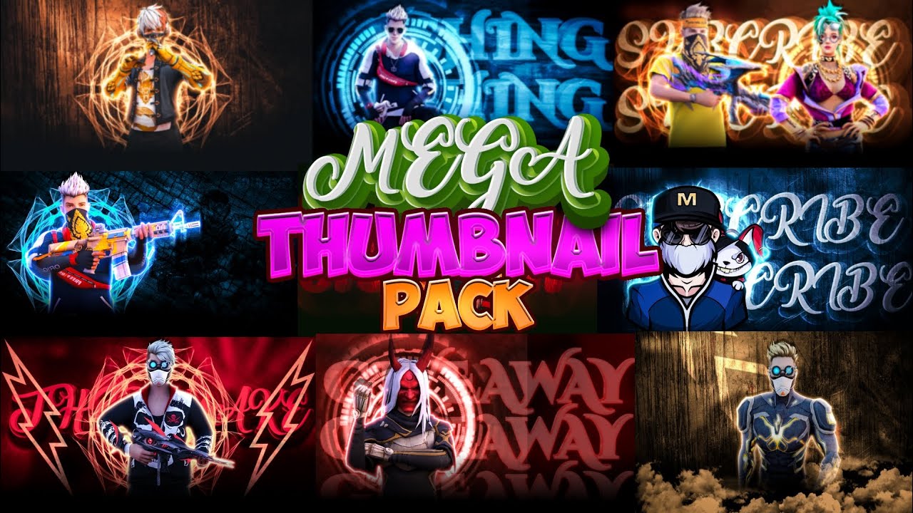 Mega thumbnail pack || 20 premium thumbnail pack colab with ...