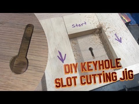 DIY keyhole slot jig for mounting wooden flags and signs - YouTube