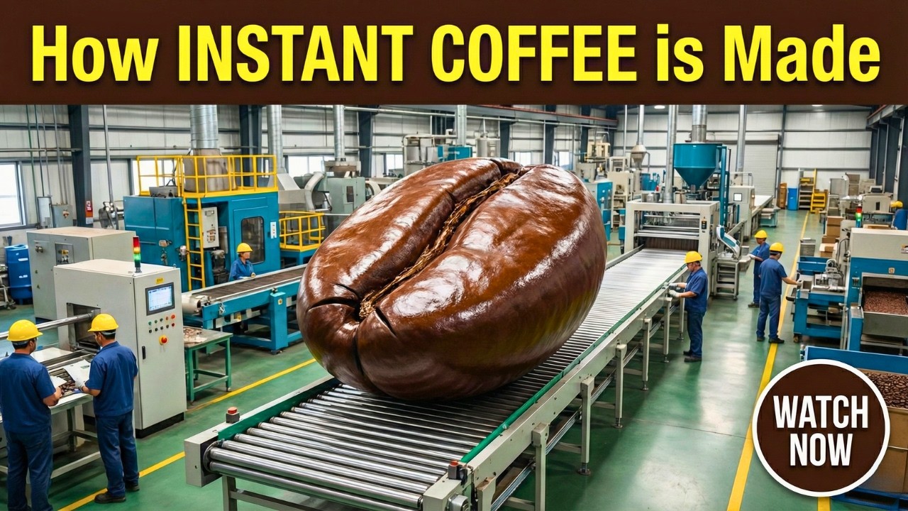 Inside the Factory - How INSTANT COFFEE is Made - Full Production ...