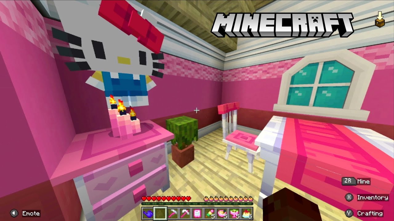 Hello Kitty Minecraft EP1 : Exploring the Town - YouTube