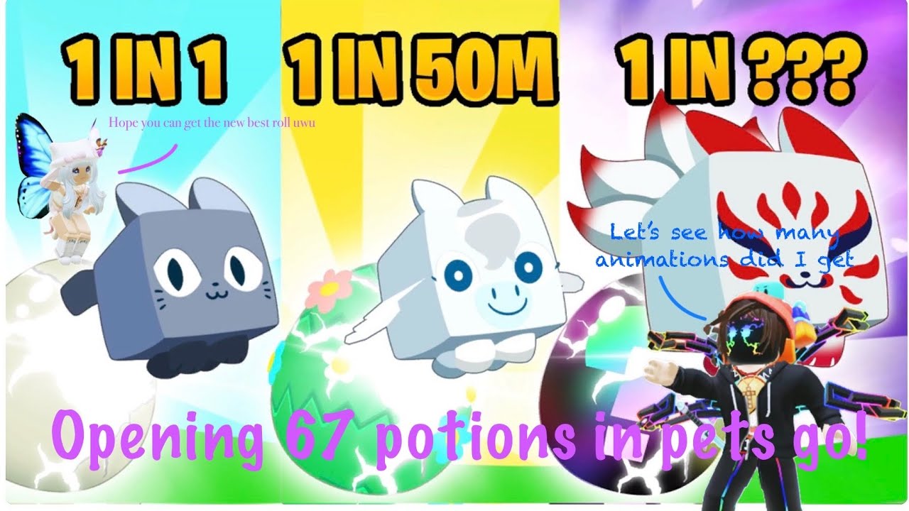 Opening 67 potions in pets go 💀 - YouTube