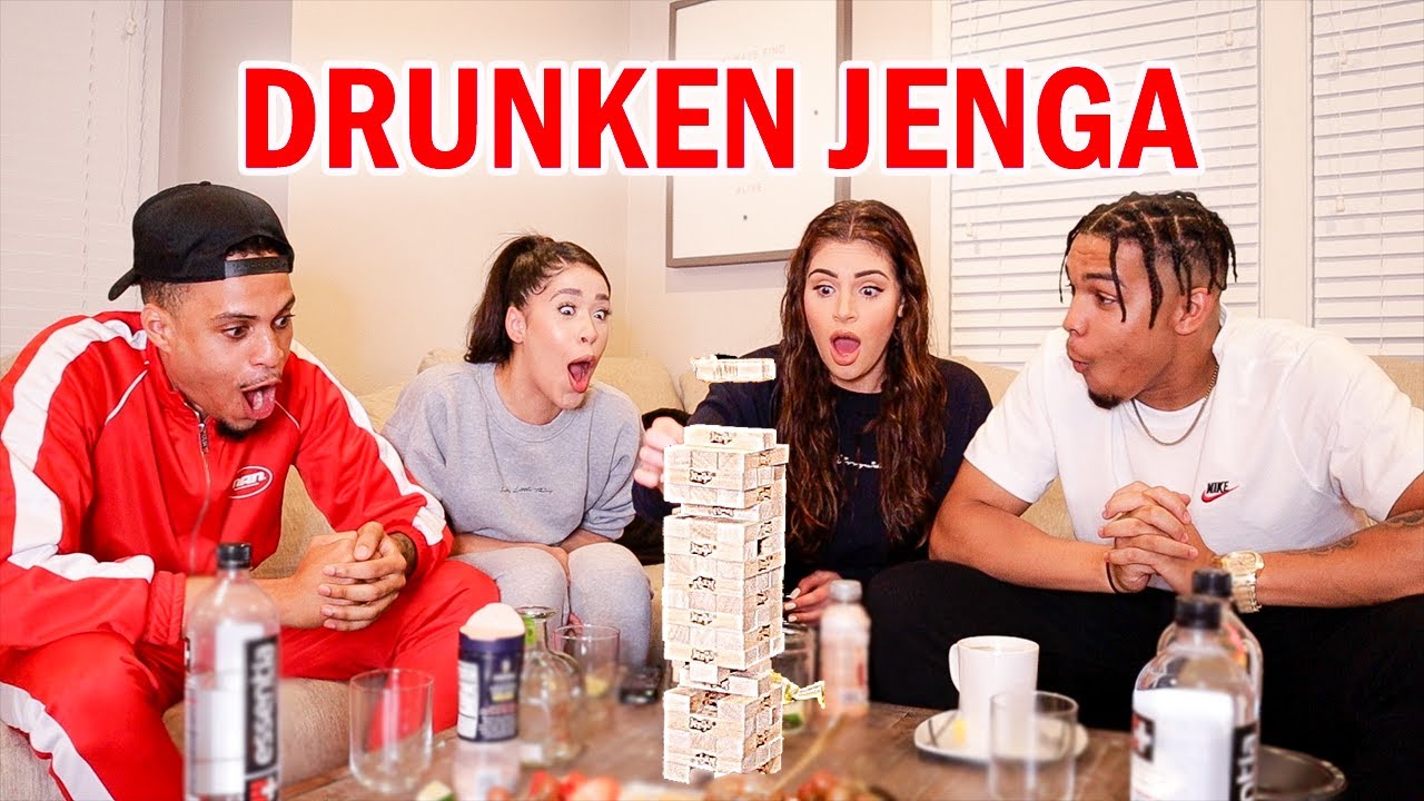 COUPLES DRUNKEN JENGA! - YouTube