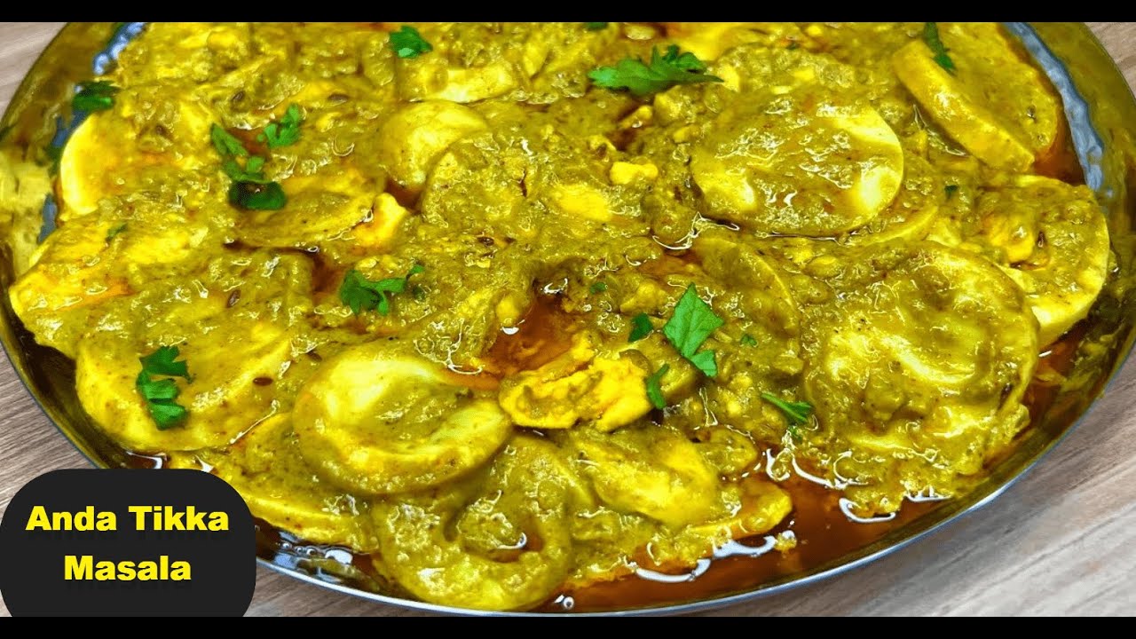 Hara Anda Tikka Masala - Mazedaar Ande Ki Recipe | Green Egg Curry | Egg Curry Masala ...