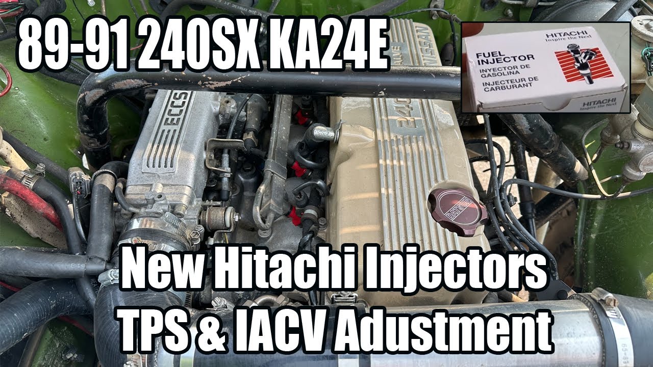 89-91 240SX KA24E ECCS New Hitachi D21 Fuel Injectors How to - TPS and ...