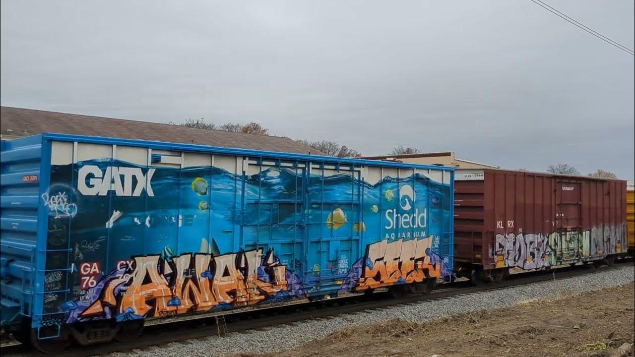 CSX M 410 Shedd Aquarium GATX Boxcar - YouTube
