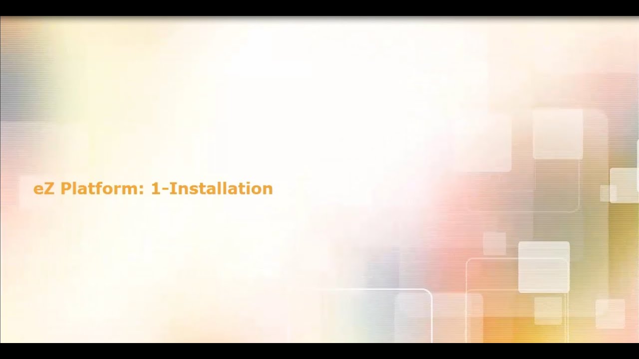 eZ Platform 1-Installation - YouTube