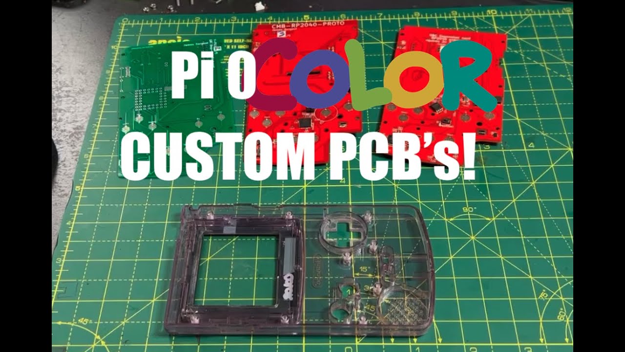 GameBoy Colour Pi0 mod, with custom PCBs - YouTube