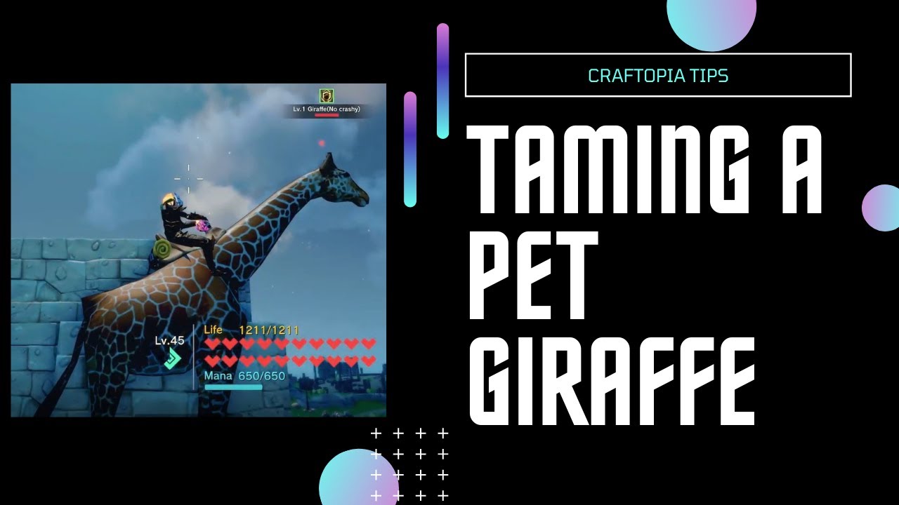 Craftopia taming a pet giraffe and unlocking tamer skills - YouTube