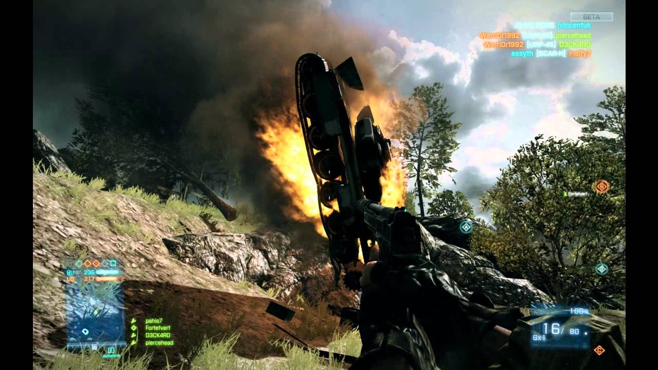 Weird terrain bug in bf3 beta :D - YouTube