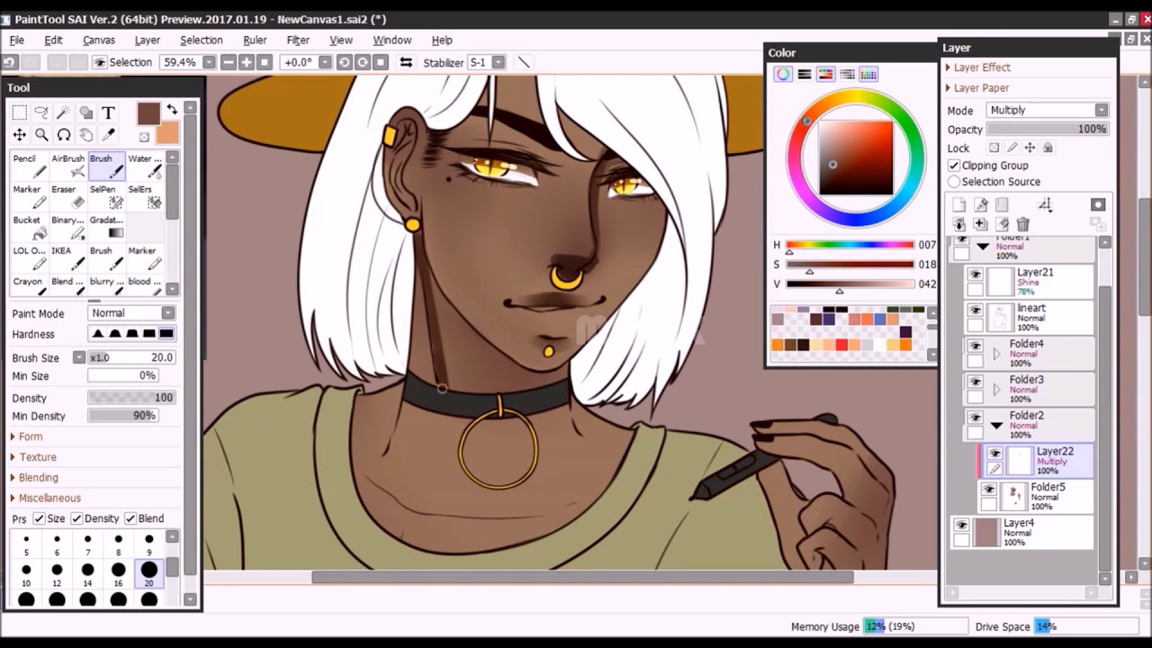 Drawing my MSP Character || [SpeedPaint] - YouTube