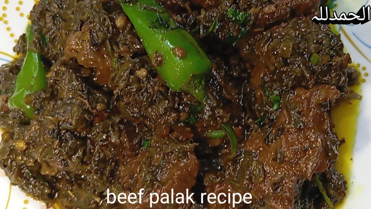 beef palak recipe - YouTube