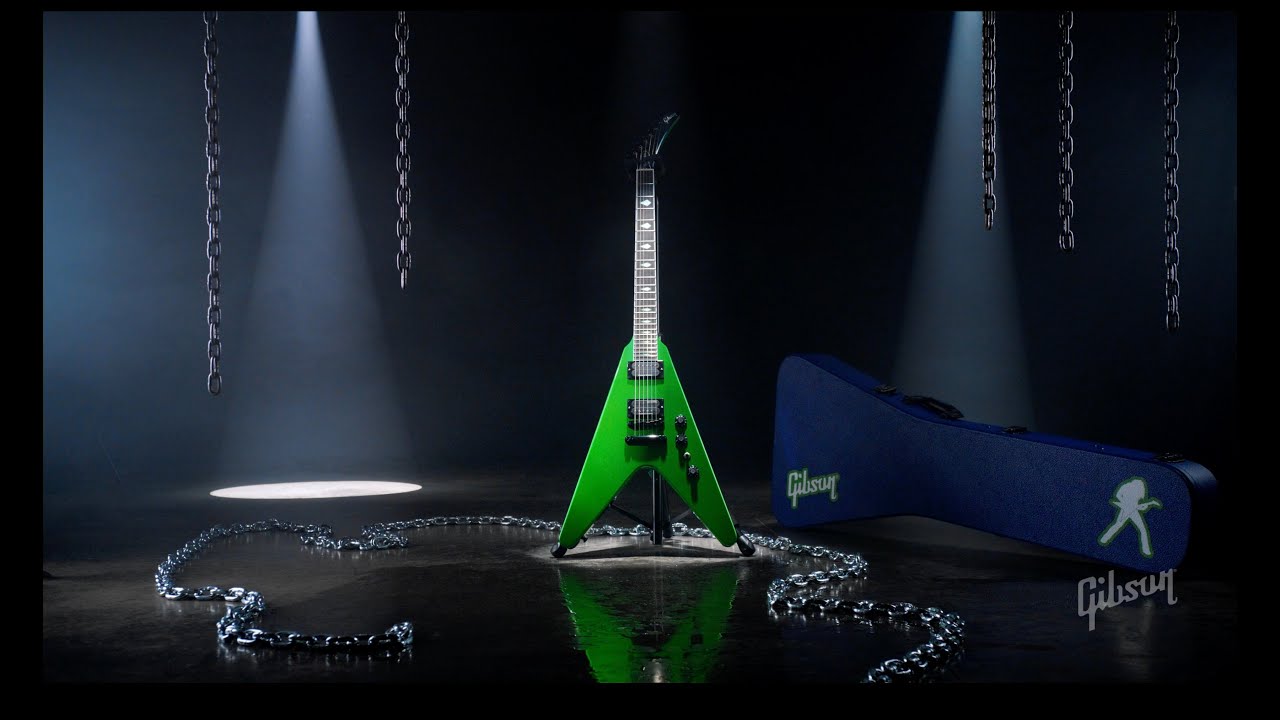 Gibson “DAVE MUSTAINE FLYING V EXP RUST IN PEACE” 💚 @gibsonguitar - YouTube