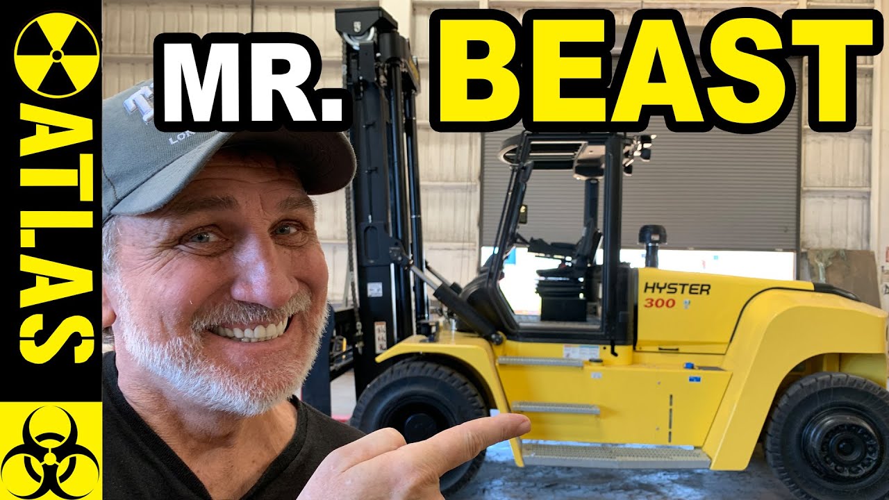 Mr Beast - My New 30,000 lb Hyster forklift - what will he lift?? - YouTube