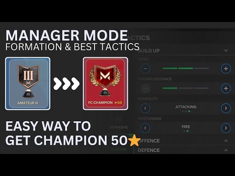 FC MOBILE MANAGER MODE TACTICS 🔥 | CHAMPION LEAGUE 😱 | MANAGER MODE ...