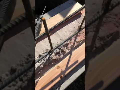 Cold chisel to remove concrete chunks - YouTube