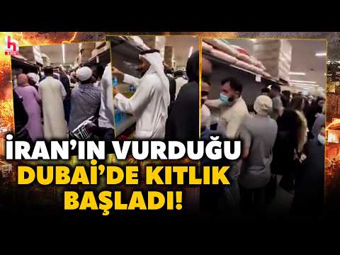 İRAN'IN DARBESİ DUBAİ'Yİ CEHENNEME ÇEVİRDİ! Marketlerde izdiham çıktı! İşte o korkunç görüntüler...