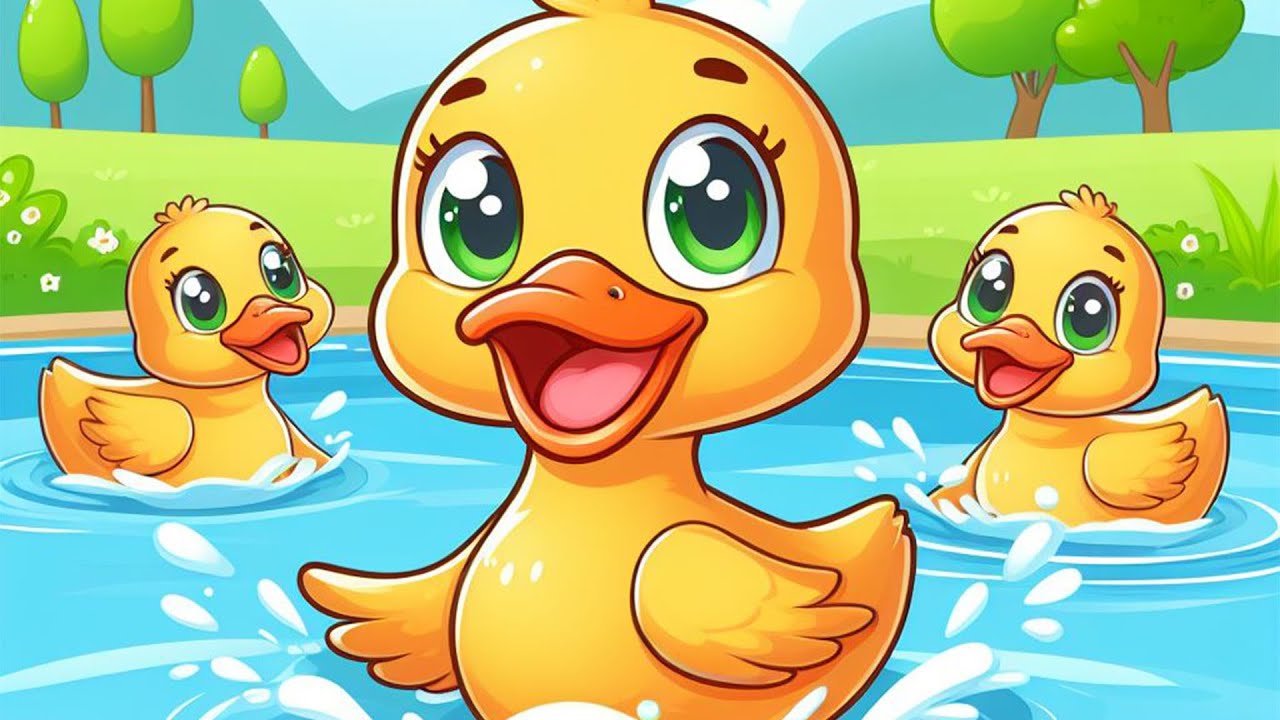 Trei ratuste haioase fac baie in lac - Cantece pentru copii (desene ...