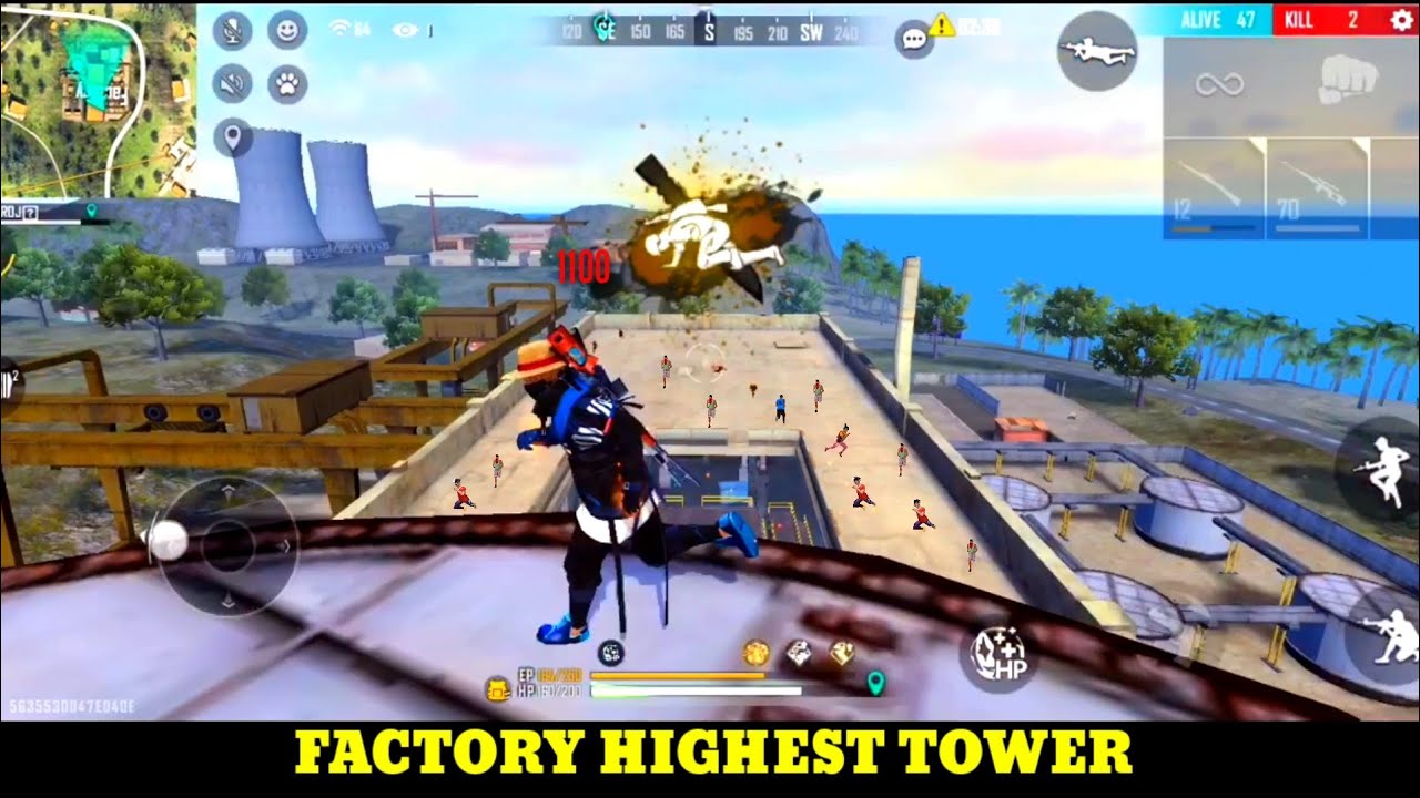 Free Fire Factory Highest tower Sniping Booyah - FF fist fight in ...
