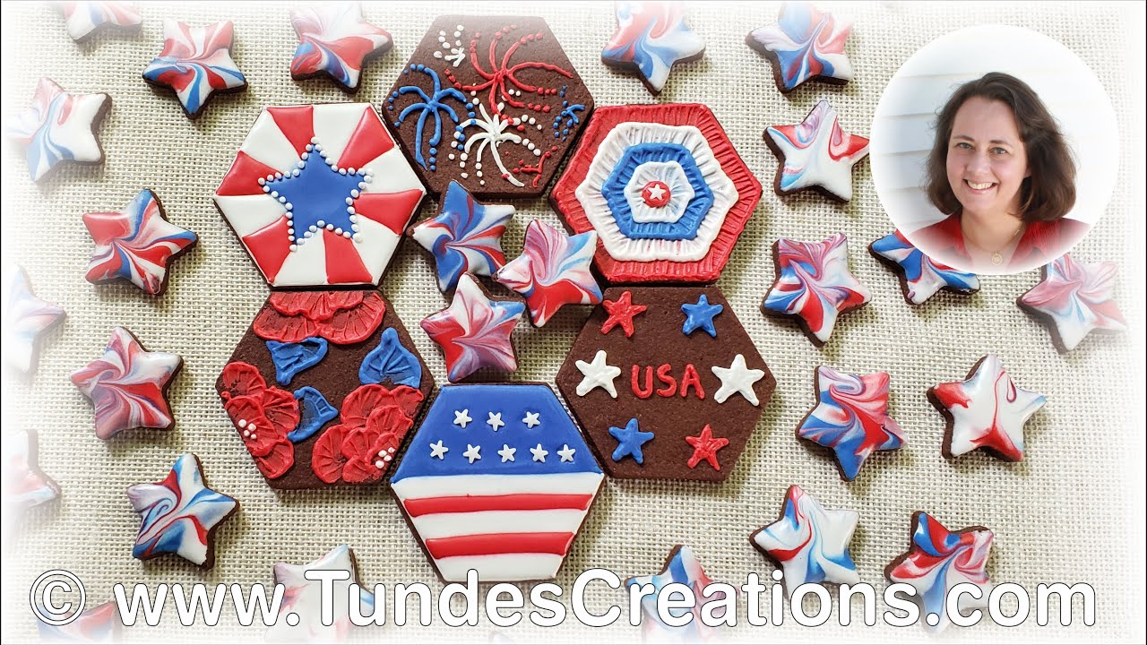 How to decorate Independence Day cookies - YouTube
