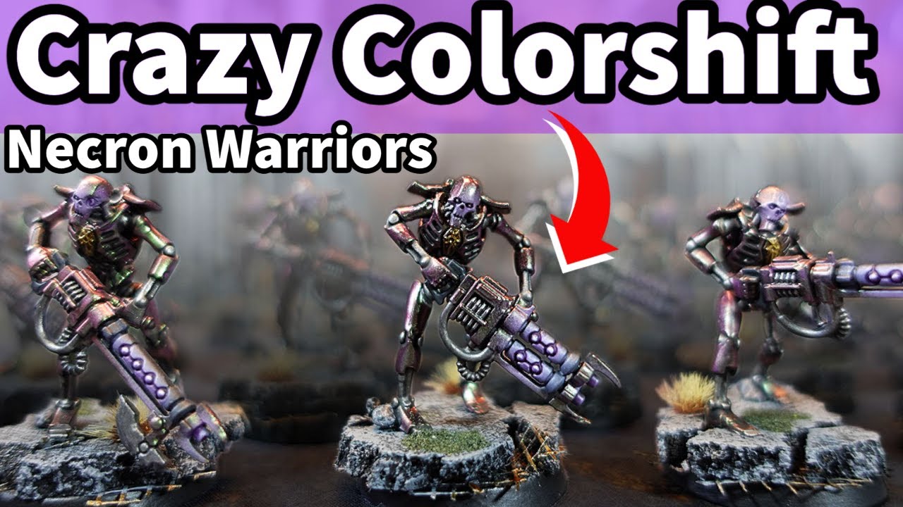INSANE COLORSHIFT - How to Paint NECRON Warriors Warhammer 40k How to Paint with Vallejo ...