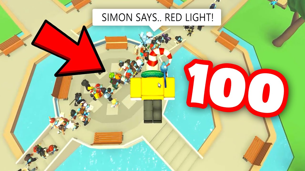 SIMON SAYS WITH 100 ROBLOX PLAYERS - YouTube