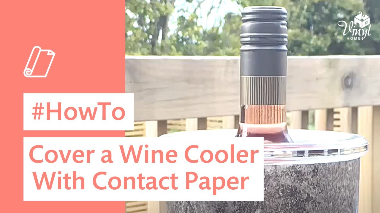 How to cover a wine cooler with contact paper - YouTube