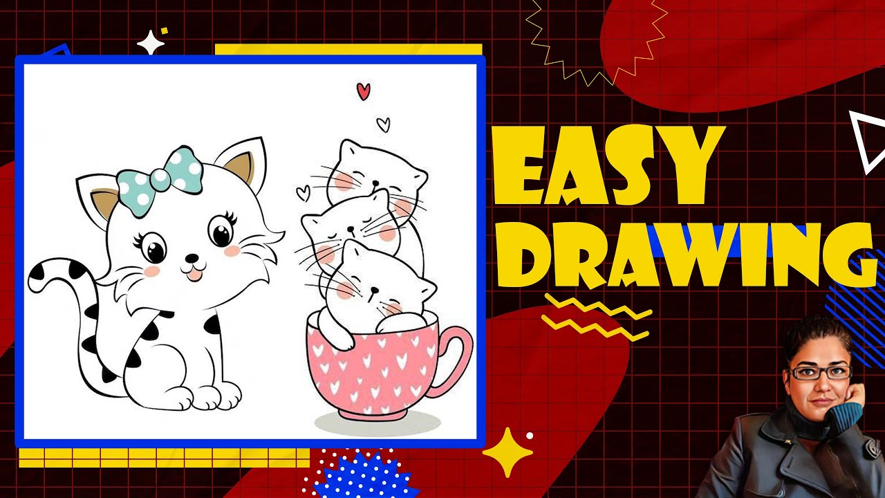 🐾 Learn to color adorable cartoon kittens! A purr-fectly fun tutorial ...
