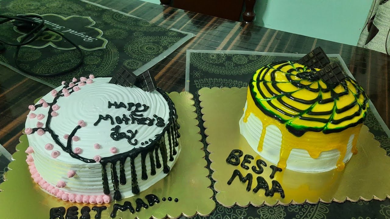 Mother's Day... Special cake(simple cake design ) wish you happy mother ...