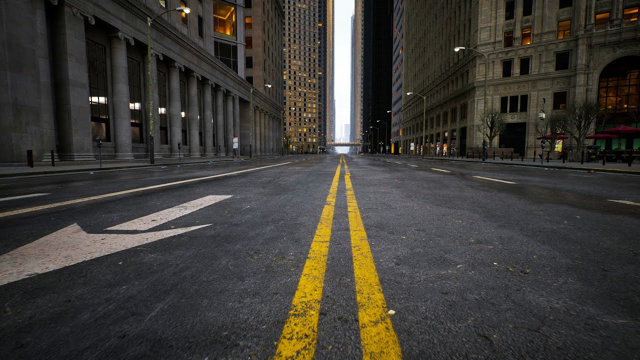 Walking in the Empty Street of New York 4k - YouTube