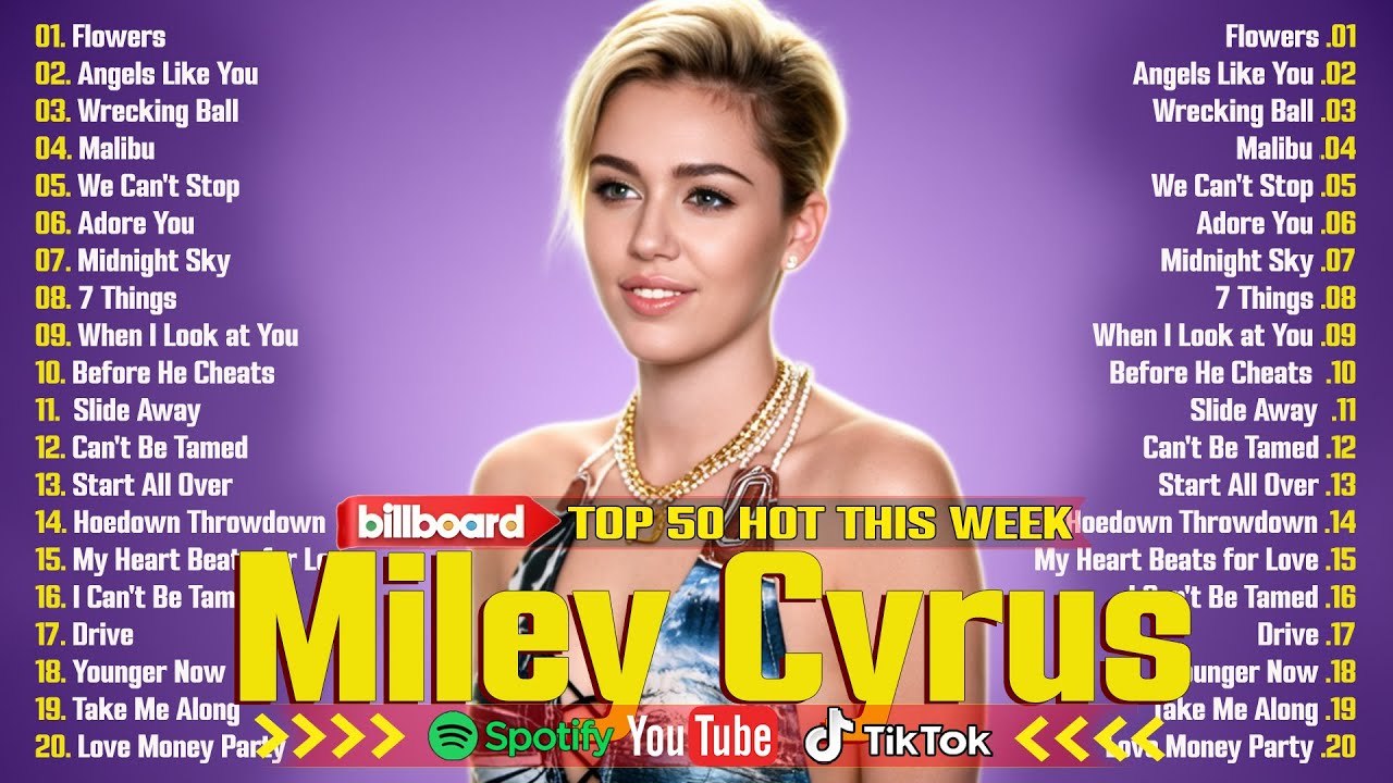 Miley Cyrus Hit Songs Remix | Miley Cyrus Songs Remix | Pop Vibes ...