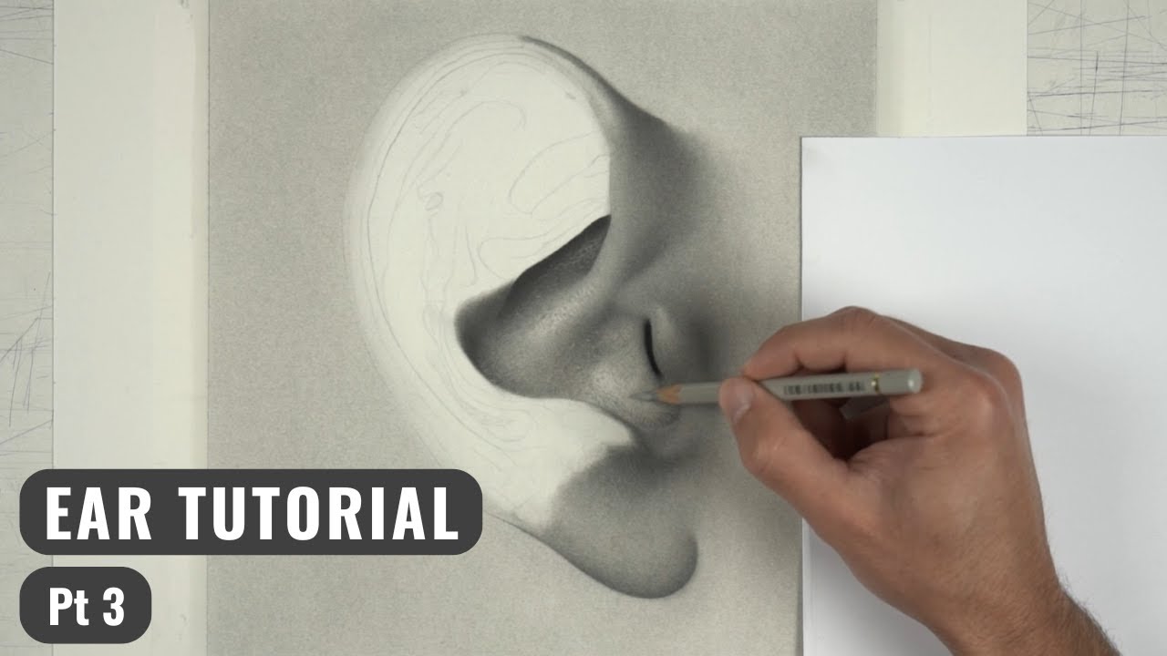Free Ear Drawing Tutorial - 1 hour Easter treat - YouTube