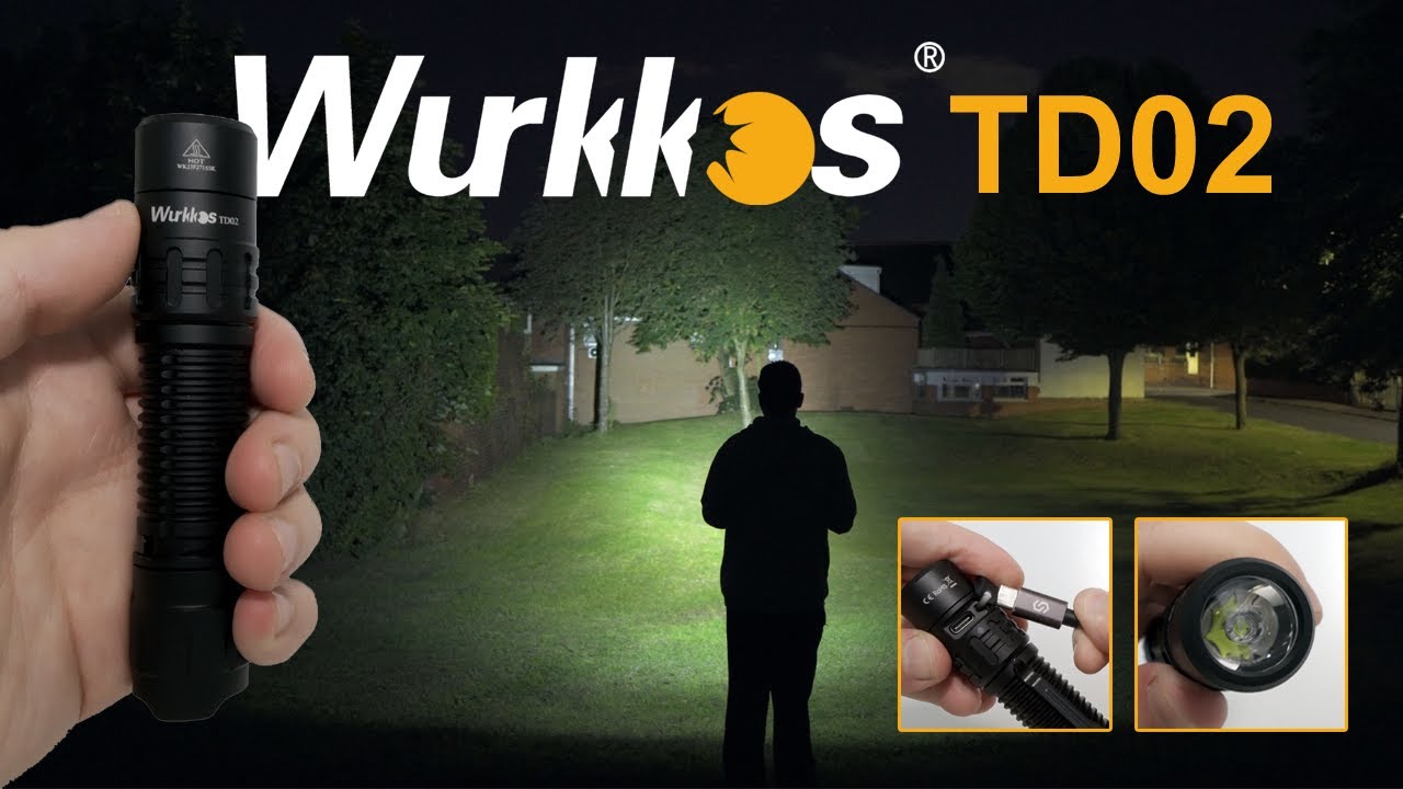 Wurkkos TD02 EDC flashlight - 2000 lumens - Type-C charging - Simple to ...