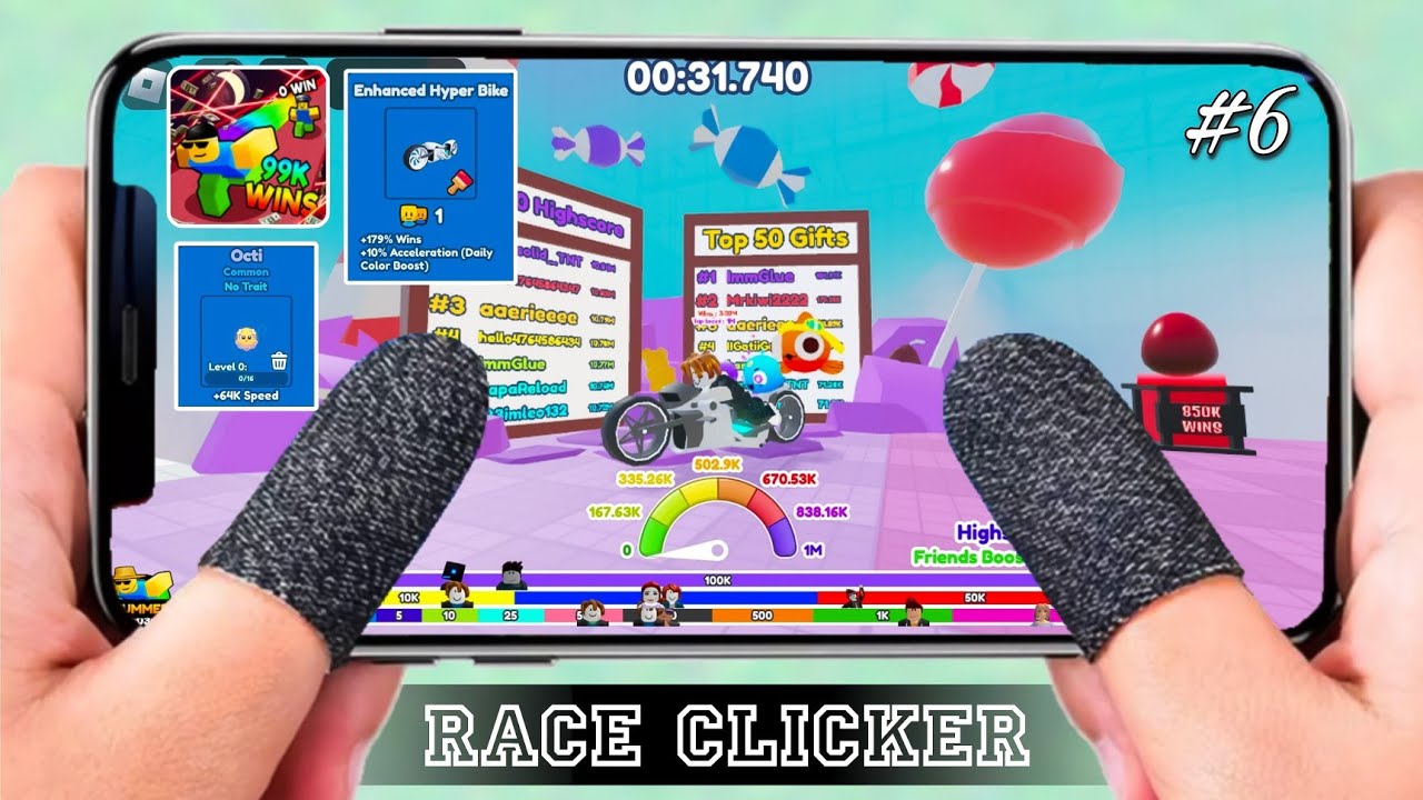 Octi | Enhanced Hyper Bike - RACE CLICKER *ROBLOX* GAMEPLAY & EP-6 (HMJ 10 ROBLOX) - YouTube