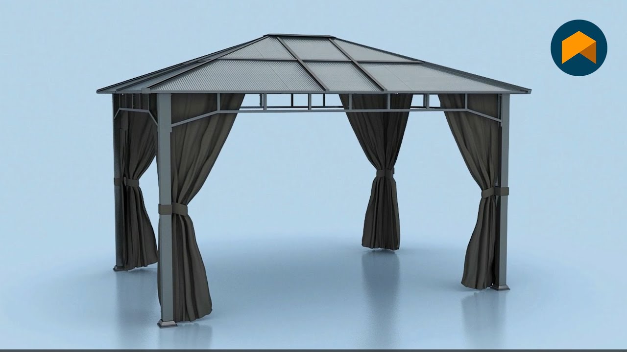 Gartenpavillon - Aufbauanleitung 3x4m (Sunset Deluxe) | Profizelt24 ...