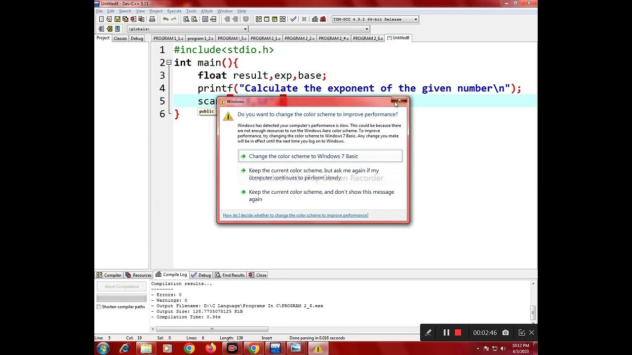 Program 3 Find the exponent of the given number in C Language. - YouTube