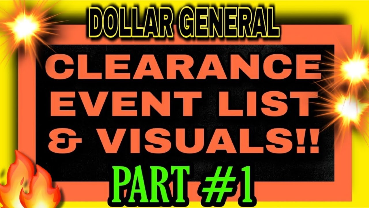 CLEARANCE EVENT LIST PART #1!!! DOLLAR GENERAL - YouTube