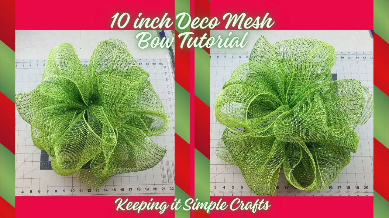 Easy Large Deco Mesh Bow Tutorial Using 10 Inch Deco Mesh Perfect For