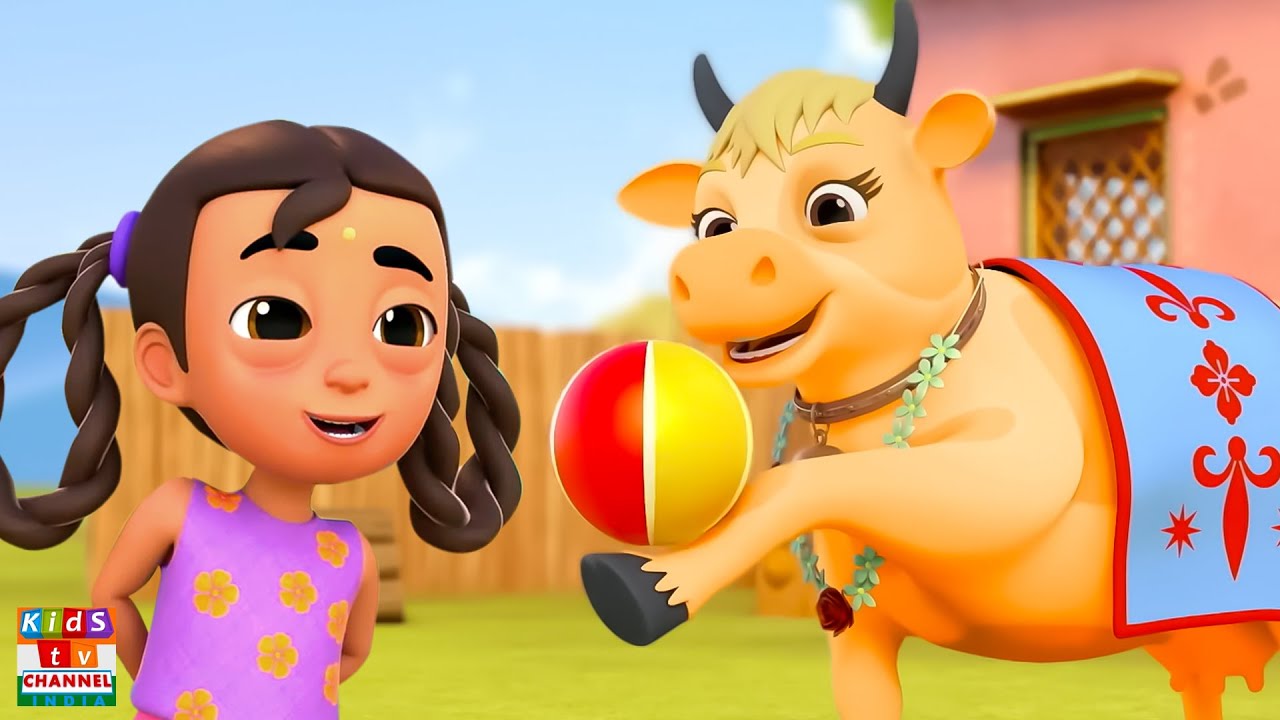 Gaiya Meri Cartoon Video, गैया मेरी गईया, Nursery Rhymes for Kids - YouTube