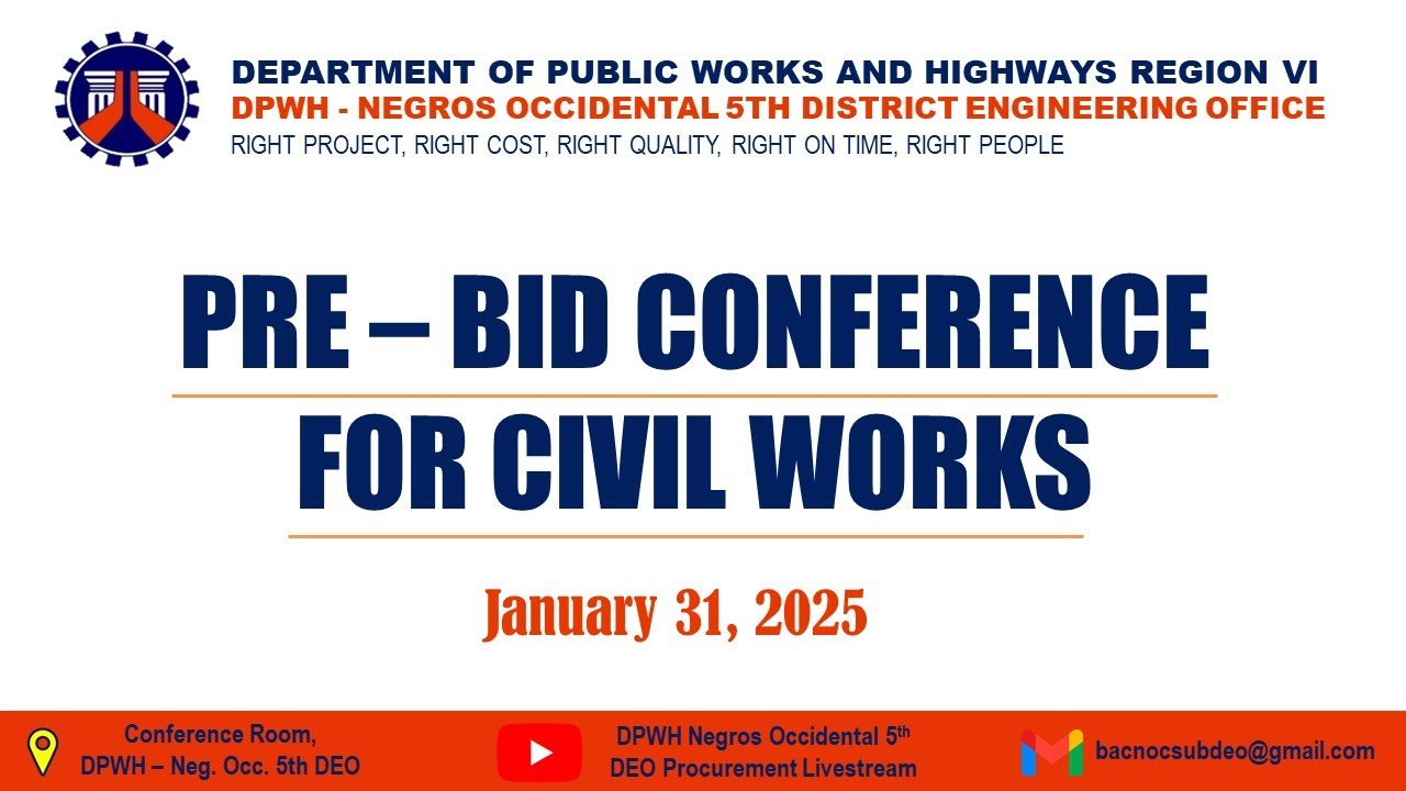 Procurement Livestream for DPWH Negros Occ 5th DEO Civil Works on ...