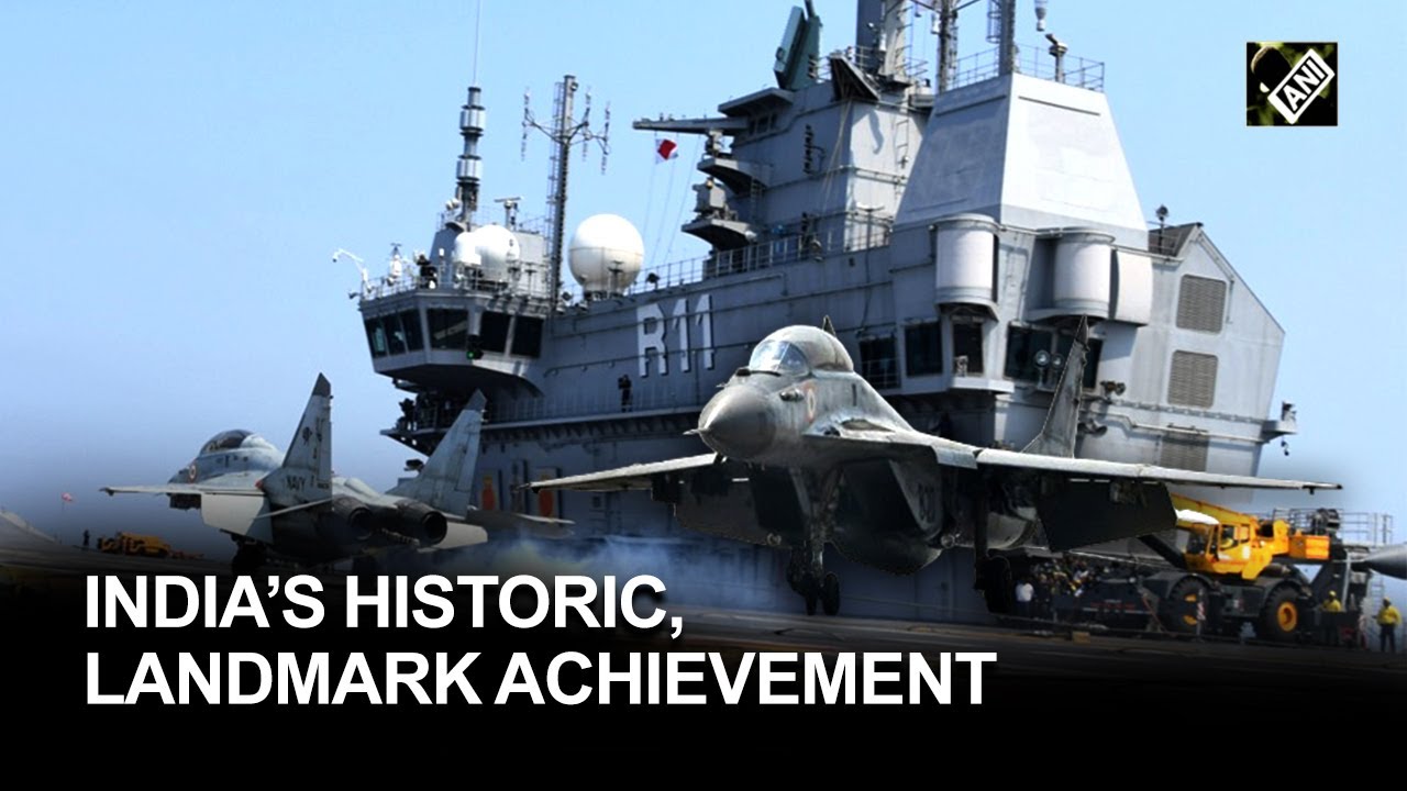 HISTORIC: Visuals of LCA Navy and MiG29K jets making first landings ...