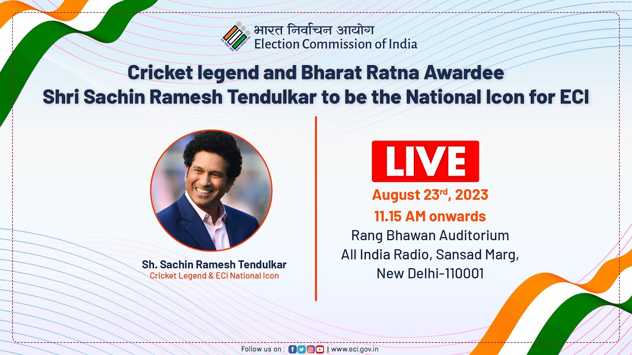 Cricket legend and Bharat Ratna Awardee Shri Sachin Ramesh Tendulkar to ...