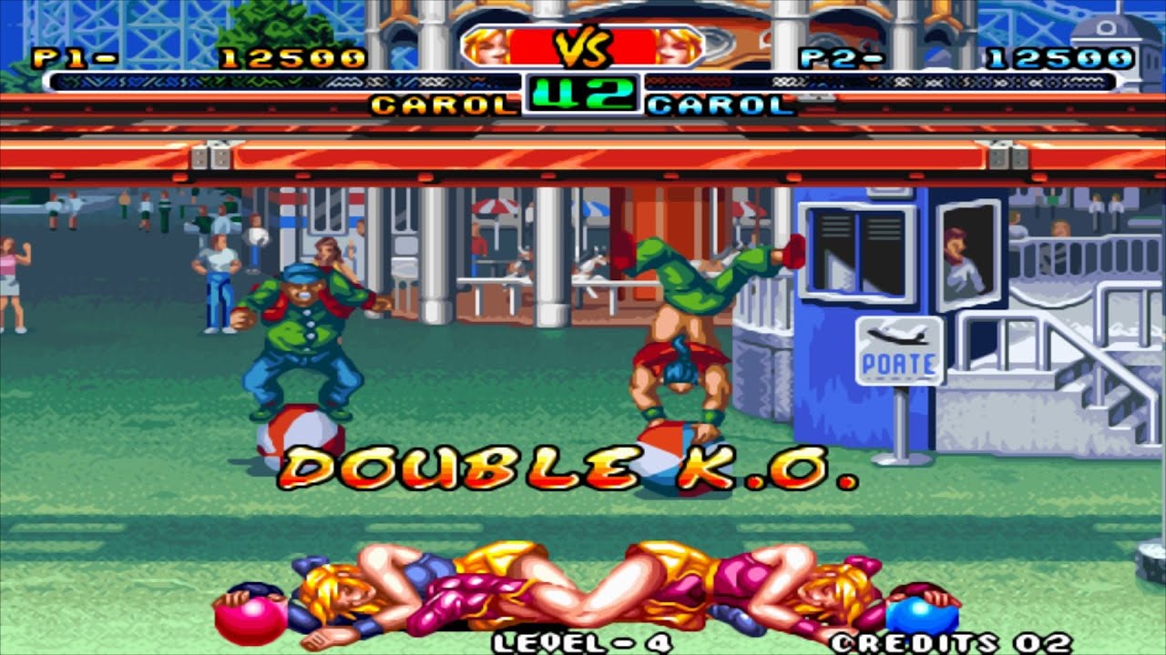 Savage Reign [ARCADE]: Carol vs. Carol Mirror Match Double KO (リョナ ...