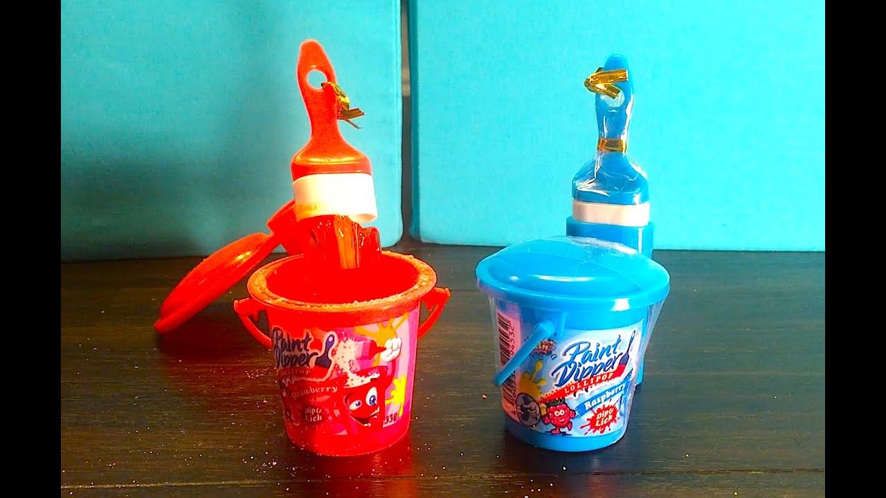 Dip & Lick Paint Dipper Candy Powder Dip Raspberry + Strawberry - YouTube