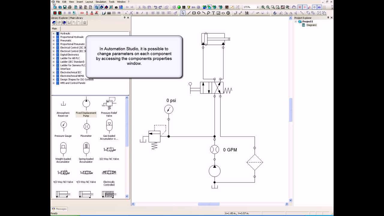 Component properties - Hydraulics, Automation Studio™ Educational ...