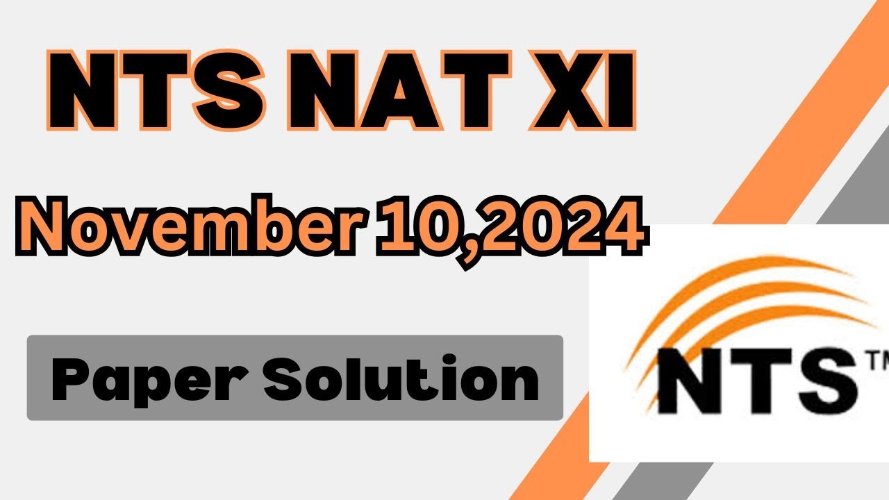 NTS NAT Paper 10th November 2024 I NTS NAT Paper Solution I NTS NAT ...