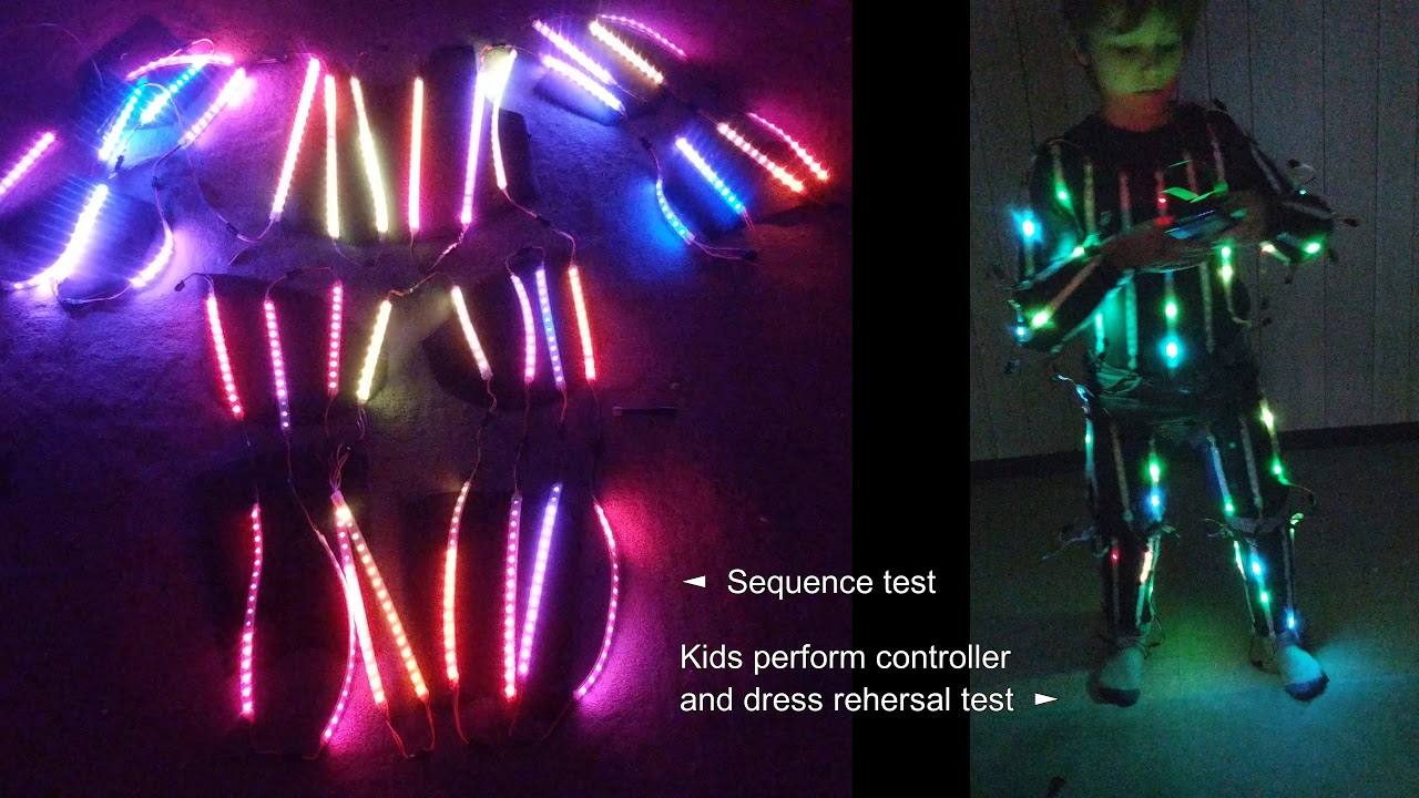 Halloween 2017 RGB LED Suit - YouTube