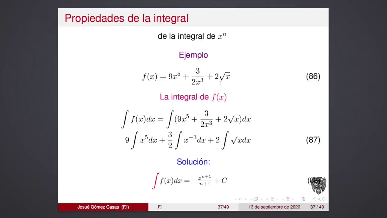 Integral Definida Primer Teorema Fundamental Del Calculo