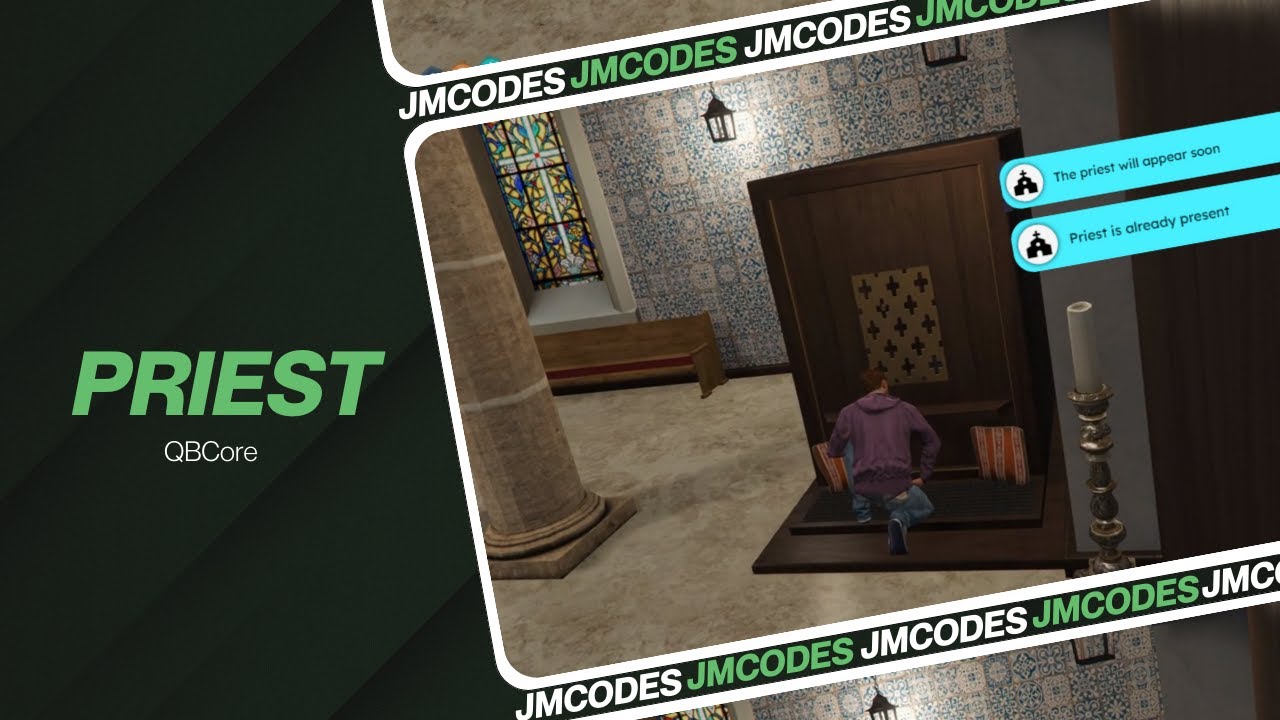 JM-Priest | FiveM Script : Simple Script For Church And Stress Levels ...